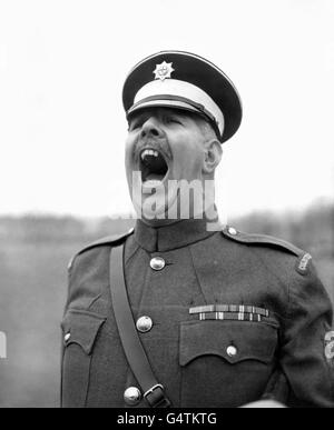 Regimental Sergeant Major Brittain shouting instructions Circa 1955 ...