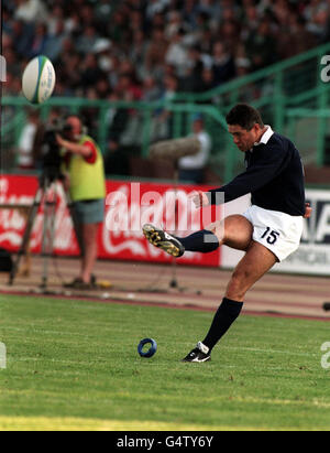 Scotland's Rugby captain Gavin Hastings during training for the world ...
