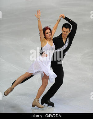 Britain's Louise Walden and Owen Edwards perform during the preliminary ...