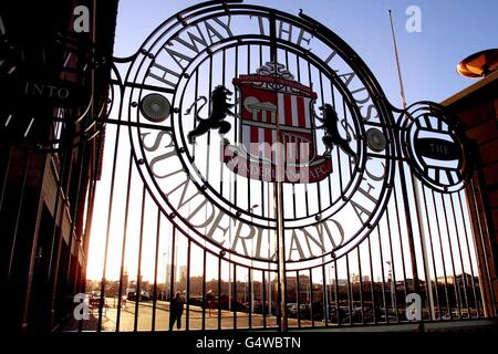 Gates at the Stadium of Light in Sunderland, England, UK Stock Photo ...