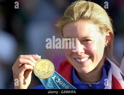 Great Britain's Stephanie Cook celebrates winning the Gold Medal in the ...