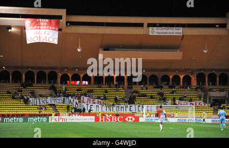 View into the empty Stade Louis II stadium in Monaco, Monaco, 20 Stock ...
