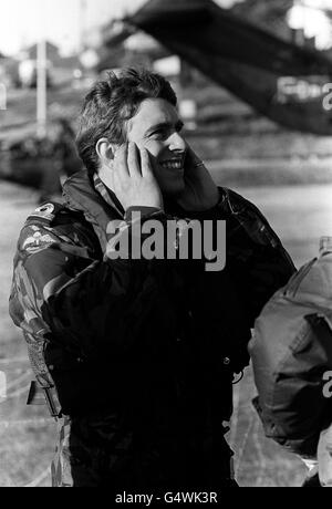 Prince Andrew on HMS Invincible returns home 1982 after Falklands war ...