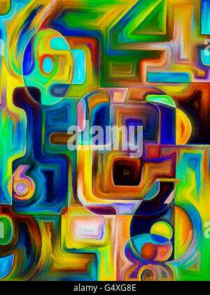 Decimal Paint series. Background design of painted decimal digits on ...