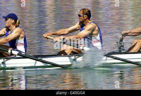 Olympics Tim Foster. British rower Tim Foster talks to the press during ...