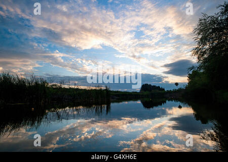 Lake (Resaca) Sunset at Camp Lula Sams - Brownsville, Texas USA Stock ...