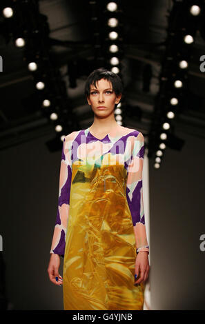 Model on the runway at the Antoni & Alison Autumn Winter fashion show ...