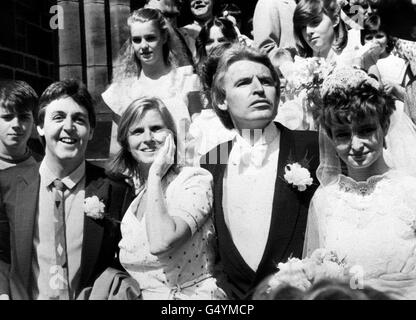 Mike McCartney's Wedding. ;Paul McCartney, Jim McCartney (father) groom ...