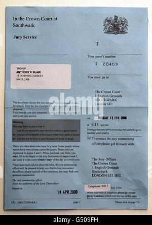 Official letter of Summons for Jury Service from Sedgwick County ...