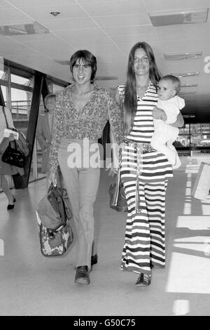 Davy Jones of the Monkees with his wife Linda and daughter Talia ...