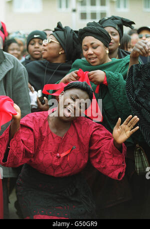 The coffin of Bernie Grant, the late MP for Tottenham, lies in the West ...