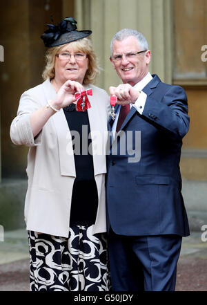 Patrica and John Bonthron with their Member of the British Empire (MBE ...