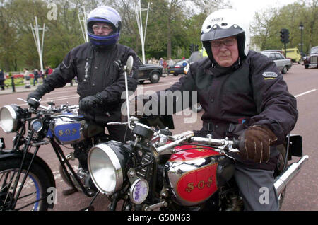 100 years old Len Vale Onslow, right, Britain's oldest motorcyclist ...
