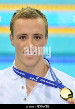 Robert Renwick after winning the Men's 200m Freestyle during the British Gas Swimming ...