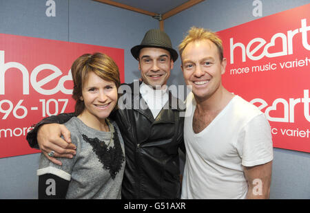 Heart FM presenters (left to right back row) Mark Wright, Toby Anstis ...
