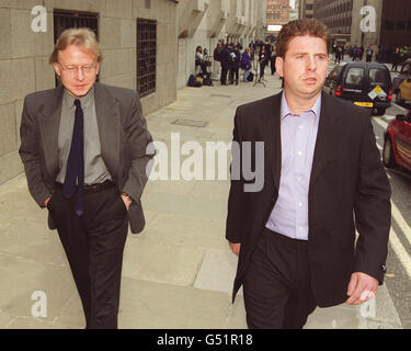 The father of nail bomber David Copeland, Stephen (R), arrives at the ...