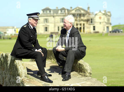 Chief Constable of Fife constabulary John Hamilton pauses from talks ...