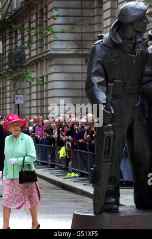 The first memorial statue to Queen Elizabeth II in the Library Gardens ...