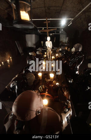 An art installation by Giles Walker entitled 'Last Supper' - a fully ...