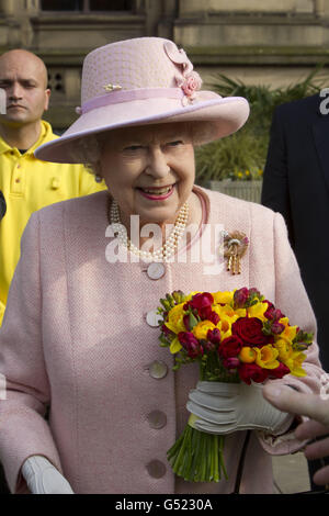Queen Elizabeth II at Manchester Town Hall Manchester, England - 23.03. ...
