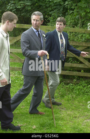 The Prince of Wales joins farmer Tony Weaving on a tour of 344-acre ...