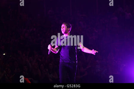 Singer Example, aka Elliot Gleave, performs at a Teenage Cancer Trust ...