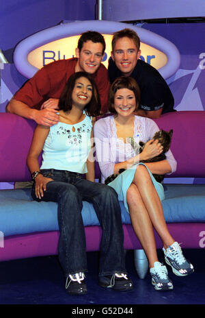 New Blue Peter member Liz Barker sits in the studio in London with Matt ...