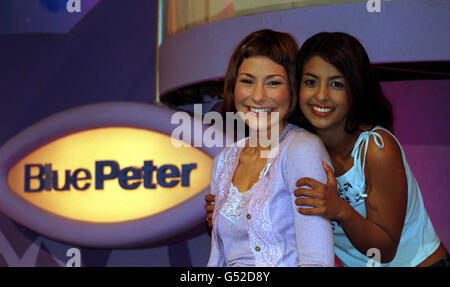 New Blue Peter member Liz Barker sits in the studio in London with Matt ...