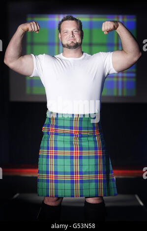 World Highland Games Champion Gregor Edmunds models the official tartan ...
