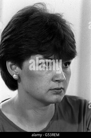 SARAH TISDALL 1986: At a Press conference at the London offices of the ...