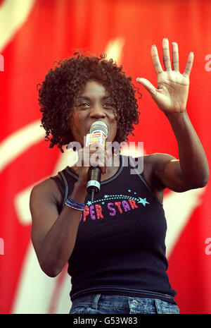 Heather Small, singer with the band M People, backstage at the BRMB ...