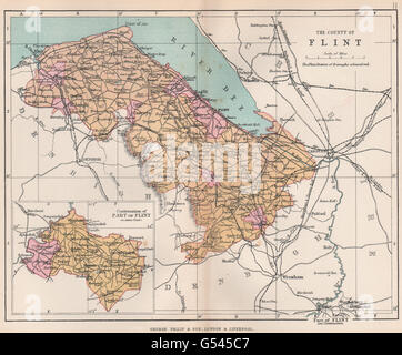 FLINTSHIRE "County of Flint" Rhyl Prestatyn Hawarden Wales BARTHOLOMEW ...