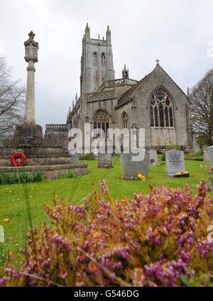 General view of the 15th century All Saints Church in Wrington ...
