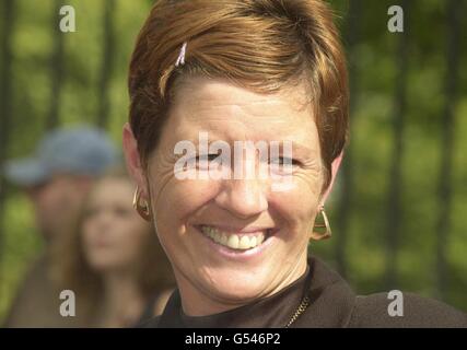 Gina Adair, wife of loyalist paramilitary boss Johnny Adair, outside ...