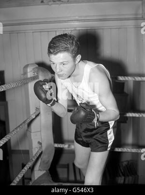Olympic flyweight champion Terry Spinks is chaired by his welcoming ...