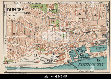 DUNDEE: Antique town plan. Scotland. BARTHOLOMEW, 1885 antique map ...