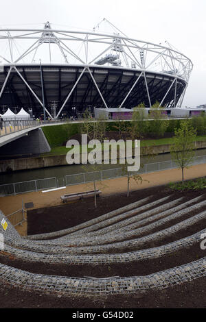 Olympics - Olympic Stadium Views. A general view of the Olympic Stadium seen from Westfield ...