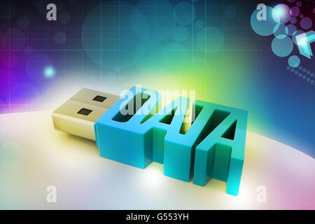 Businessman standing with usb flash drive Stock Photo - Alamy