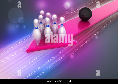 Bowling ball target concept Stock Photo - Alamy