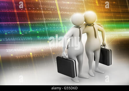Two business people with briefcase Stock Photo - Alamy