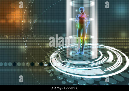 Female human body charging Stock Photo - Alamy
