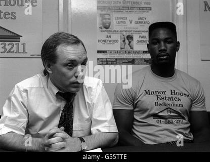 Lennox Lewis' manager Maloney Stock Photo - Alamy