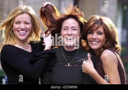 British Hairdresser of the Year nominee Beverley Cobella (C) with Big ...