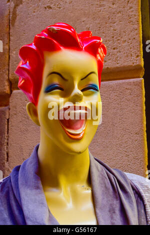 Fun laughing female mannequin Stock Photo - Alamy