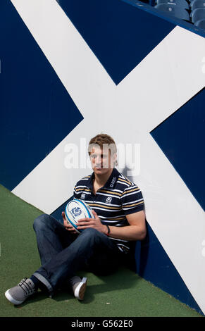 Tim Visser during the Squad Annoucenement at Murrayfield Stadium ...