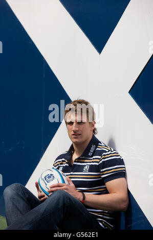 Tim Visser during the Squad Annoucenement at Murrayfield Stadium ...