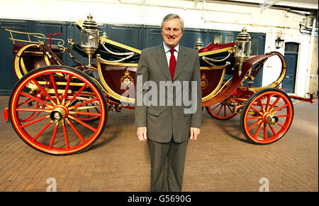 Crown Equerry Colonel Toby Browne poses with the 1902 State Landau ...