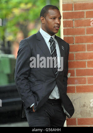 Sunderland footballer Titus Bramble arriving at Teeside Crown Court ...