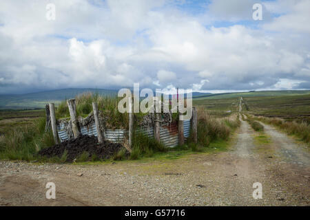 Old forgotten turf pen in a bogland, Ireland Stock Photo - Alamy