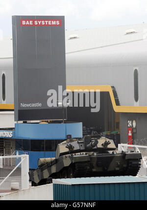 A general view showing the BAE Systems plant in Newcastle as the ...